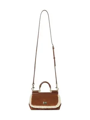 Dolce & Gabbana Sicily Suede Small Handbag - Brown