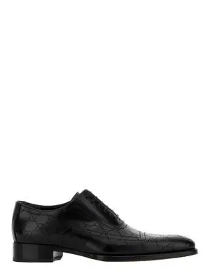 Gucci Leather Lace-up Shoes - Black