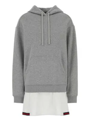 Gucci Grey Cotton Sweatshirt Dress - Gray