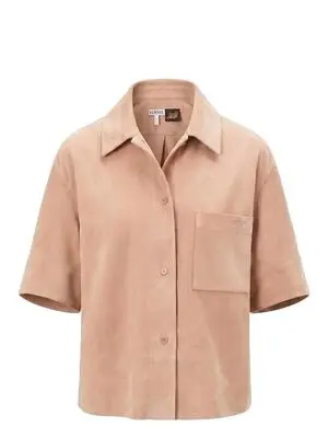 Loewe Suede Short Sleeve Shirt - Multicolor