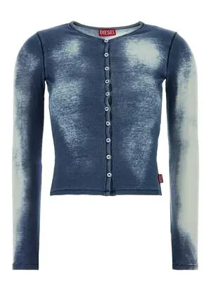 DIESEL® Stretch Cotton T-gabriel Cardigan - Blue