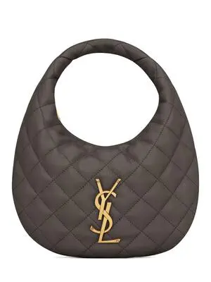 Saint Laurent Quilted Handbag - Gray