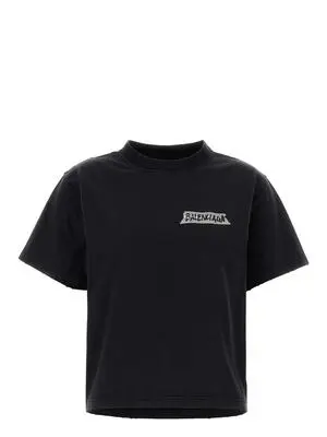 Balenciaga Slate Cotton T-shirt - Black