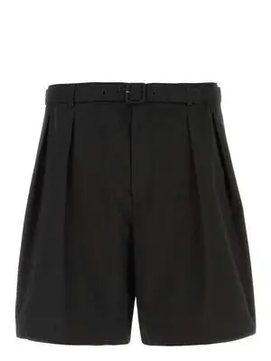 Saint Laurent Saint Laurent Men Black Poplin Bermuda Shorts Black