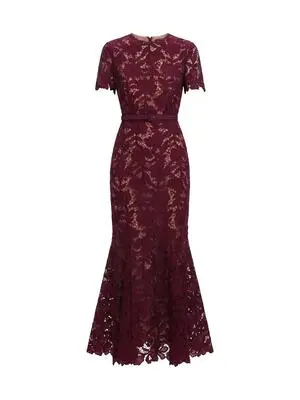 SELF-PORTRAIT Lace Midi Dress - Multicolor