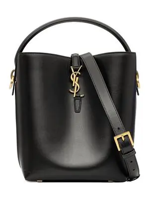 Saint Laurent Le 37 Small Leather Bucket Bag - Black