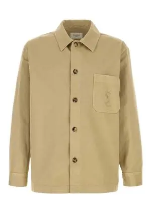 Saint Laurent Saint Laurent Men Beige Cotton Shirt Brown