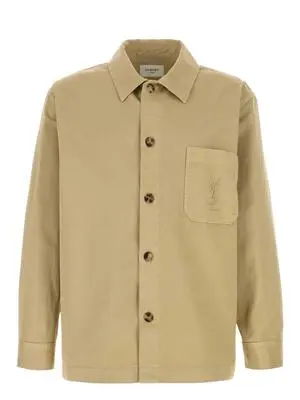 Saint Laurent Saint Laurent Men Beige Cotton Shirt Brown