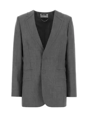 Moschino Grey Wool Blazer - Gray