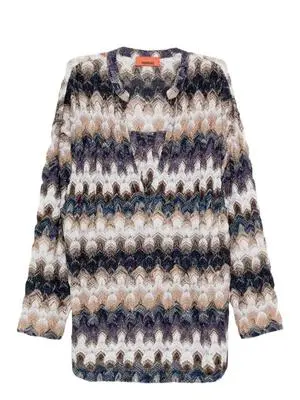 Missoni Chevron Long Sleeve Blouse - Multicolor