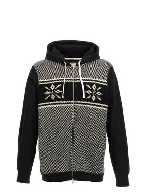 Junya Watanabe Jacquard Insert Hoodie - Multicolor
