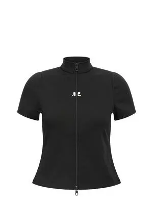 COURREGES Interlock Zipped Top - Black