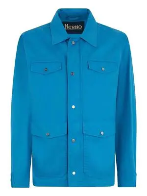 Herno Cargo Shirt Jacket - Blue