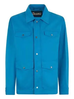 Herno Cargo Shirt Jacket - Blue