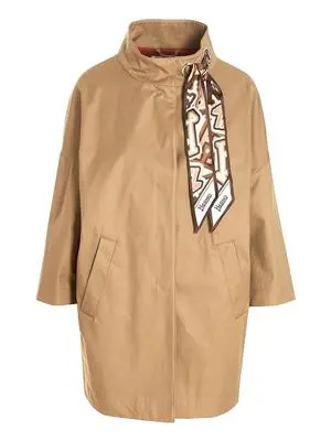 Herno Scarf Detailed Trench Coat - Brown
