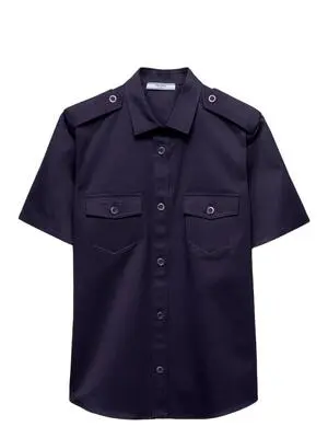 Prada PRADA Short-Sleeve Uniform Shirt Multicolor