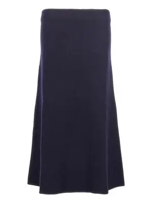 JIL SANDER Long Wool Skirt - Blue