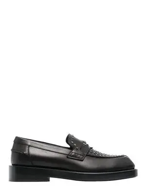 Versace Medusa Leather Loafers - Black