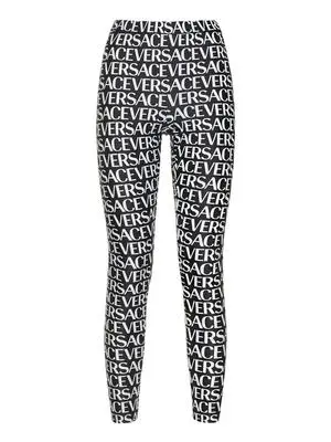 Versace Logo Leggings - Black