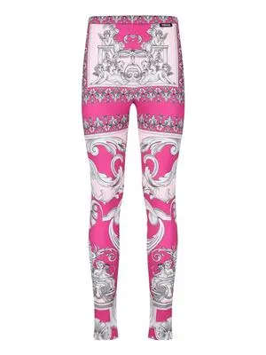 Versace Baroque Print Leggings - Multicolor
