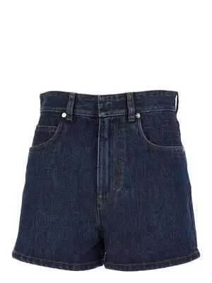 Fendi Denim Logo Patch Shorts - Multicolor