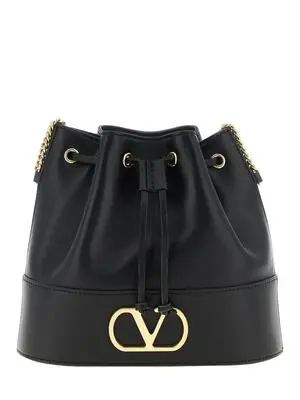 Valentino Garavani Vlogo Signature Mini Bucket Bag - Black