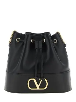 Valentino Garavani Vlogo Signature Mini Bucket Bag - Black
