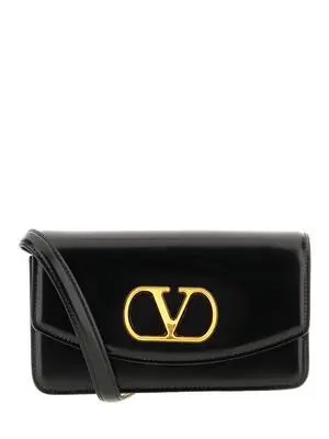 Valentino Garavani Glossed Leather Cross Body Clutch - Multicolor