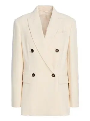 Brunello Cucinelli Double-breasted Blazer - White
