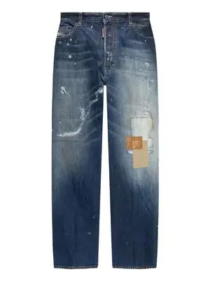 Dsquared2 Cotton Wide Leg Jeans - Multicolor
