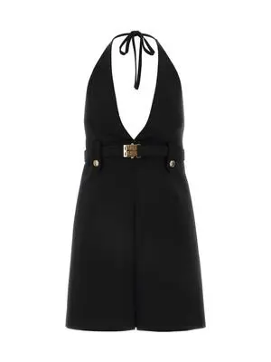 Miu Miu Stretch Wool Dress - Black