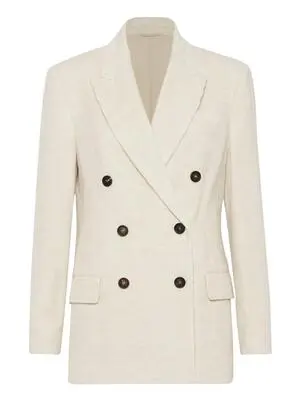 Brunello Cucinelli Corduroy Blazer - White