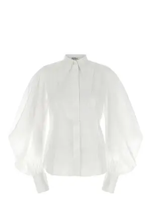 Brunello Cucinelli Cotton Organza Shirt - White