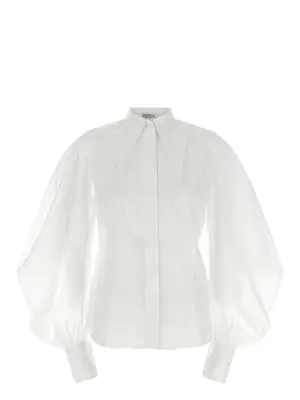 Brunello Cucinelli Cotton Organza Shirt - White
