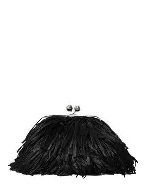 Max Mara Fringed Clutch - Black
