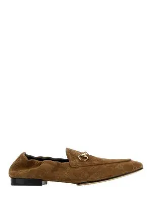 Gucci Suede Loafers - Brown