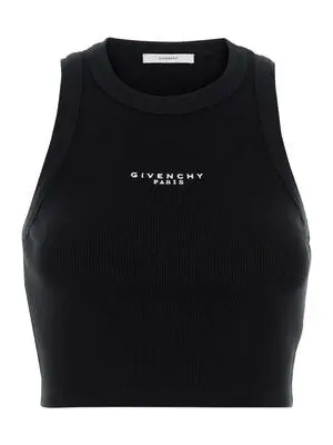 Givenchy Stretch Cotton Crop-top - Black
