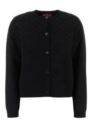 Gucci Wool Blend Cardigan - Black