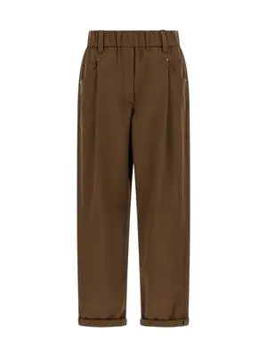 Brunello Cucinelli Baggy Pull-on' Pants - Brown