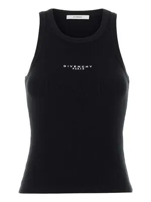 Givenchy GIVENCHY Stretch Cotton Tank Top Black