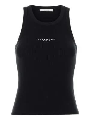 Givenchy GIVENCHY Stretch Cotton Tank Top Black