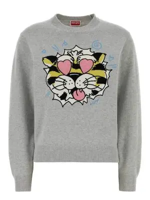 Kenzo Wool Blend Sweater - Gray
