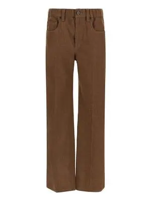 Brunello Cucinelli Contemporary Pull-On Jeans Brown
