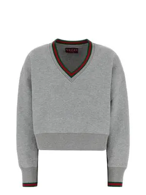 Gucci Cotton Blend Sweatshirt - Gray