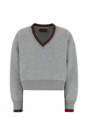 Gucci Cotton Blend Sweatshirt - Gray