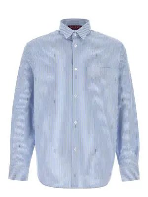 Gucci Embroidered Poplin Shirt - Multicolor