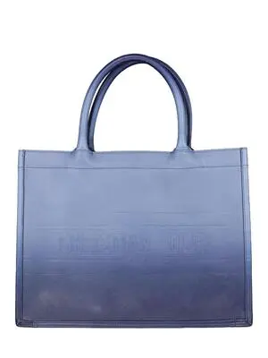 Dior Christian Dior Leather Medium Book Tote Bag Women Blue