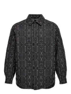 Palm Angels All Monogram Quilted Dover Jacket - Gray
