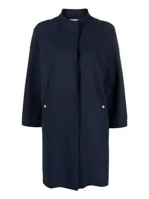 Herno Concealed-fastening Coat - Blue