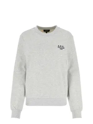 A.p.c. A.P.C. Melange Stretch Cotton Sweatshirt Gray